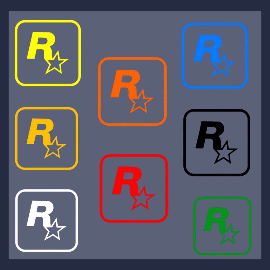 R Star GTA Logo Cutting Sticker (Box) Quality Cutting Sticker | Shopee ...