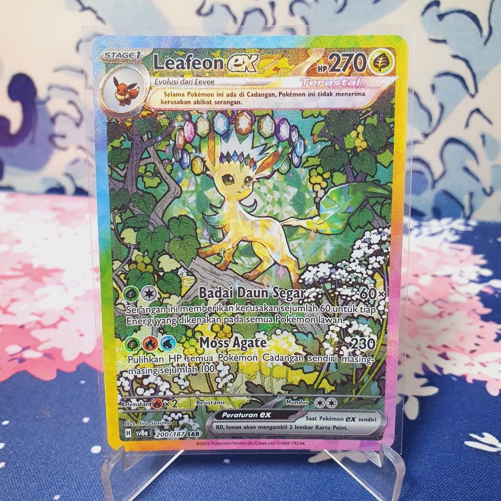 Leafeon ex SAR sv8a 200/187 Pokemon TCG Indonesia Party Festival ex ...