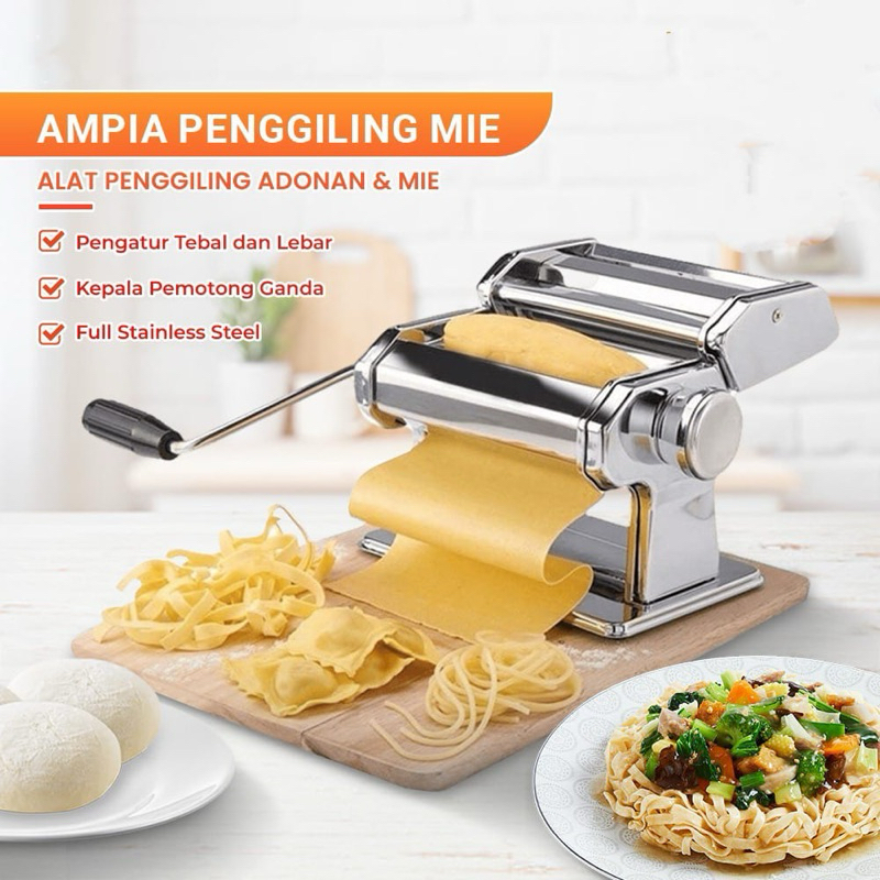MESIN Pasta Maker Noodle Mill Molen Dumplings Onion Cake - Ampia Noodle ...