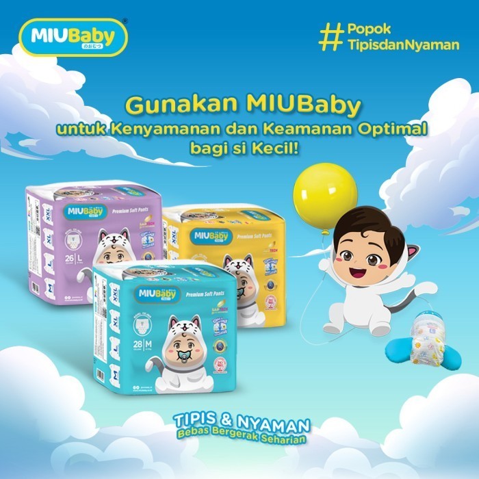 Miu Baby Premium Soft Pants Diaper Pants / Pampers / Disposable Diapers ...