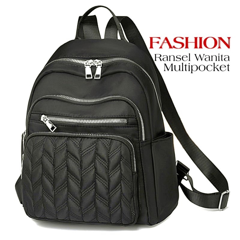 Hot Korean Women's Fashion Multipocket Backpack, Quality Bag | Shopee ...