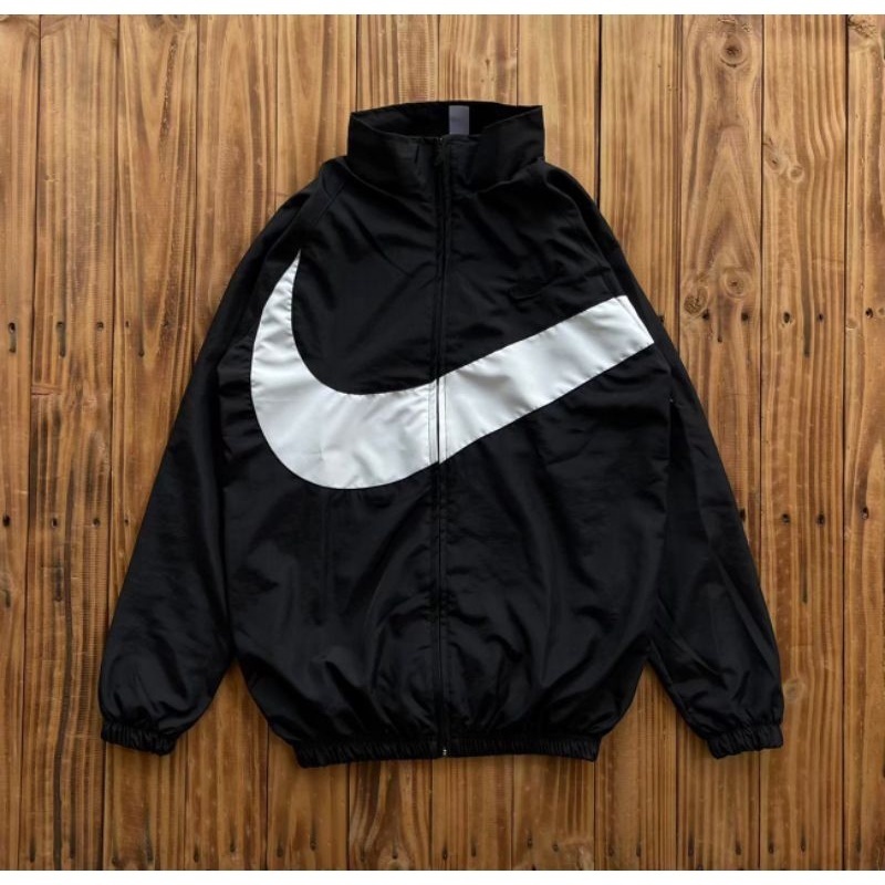 HITAM Nike BIGLOGO Jacket Waterproof RUNNING Jacket Men's Tick Jacket ...