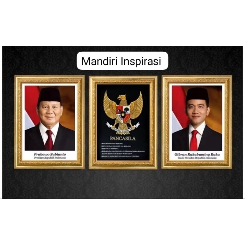 Frame + Photo of President/Walpres/Governor/Walgub/Garuda/Uk Heroes ...