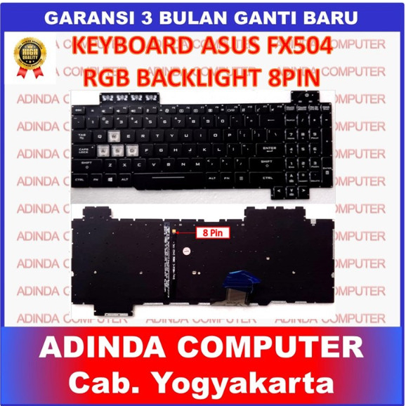 Asus TUF FX504 FX505 FX504D FX504G FX504GD FX86F RGB Backlight 8 Pin Keyboard | Shopee Malaysia