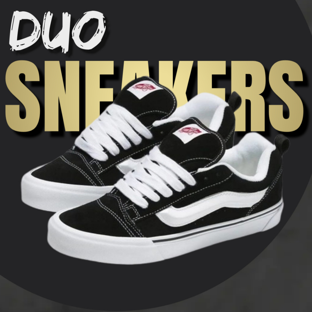 HITAM PUTIH V4ns Knu Skool Black White Unisex Premium Grade Men's Shoes ...