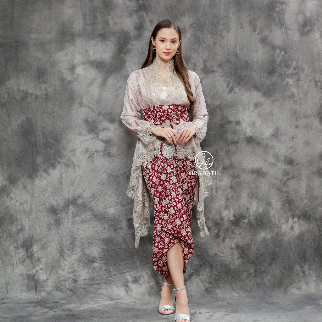 Aira BATIK _ Yumna 3 in 1 Set | Kebaya One Set I Outer Brukat Lace Wrap ...