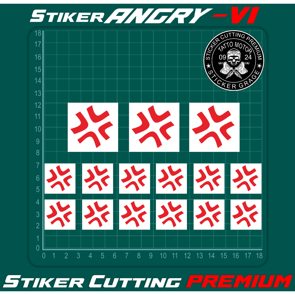 Cool MOTORCYCLE VARIATION STICKER CUTTING ANIME EFFECT MURAH ANGRY ...