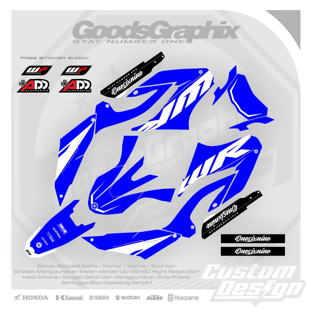 Decal Yamaha Wr 155 Superglossy - Decal Yamaha Wr 155 Blue Simple ...