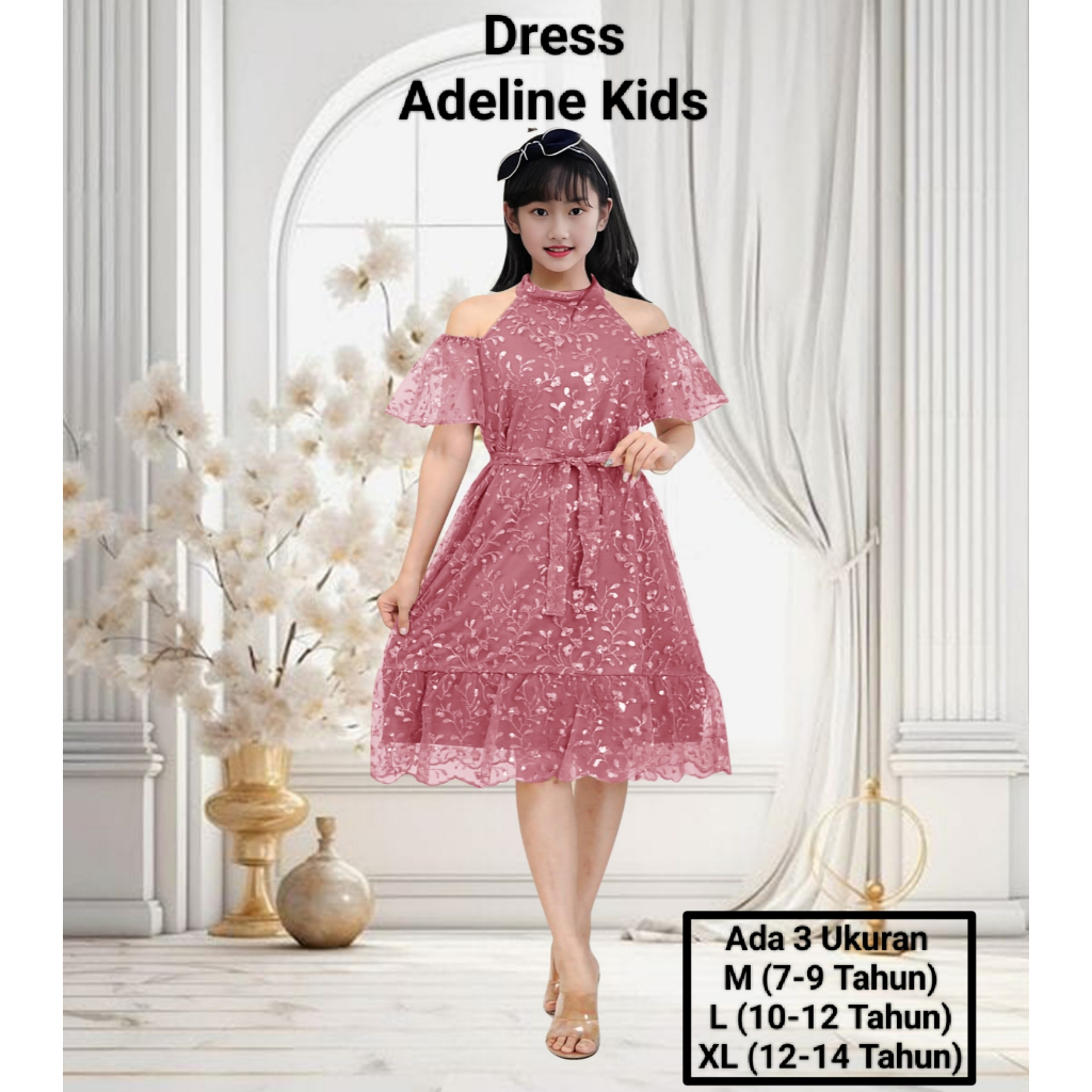 Newest Teenage Girls Dress Full Brocade Pearl Dress Adeline Kids 7-14 ...