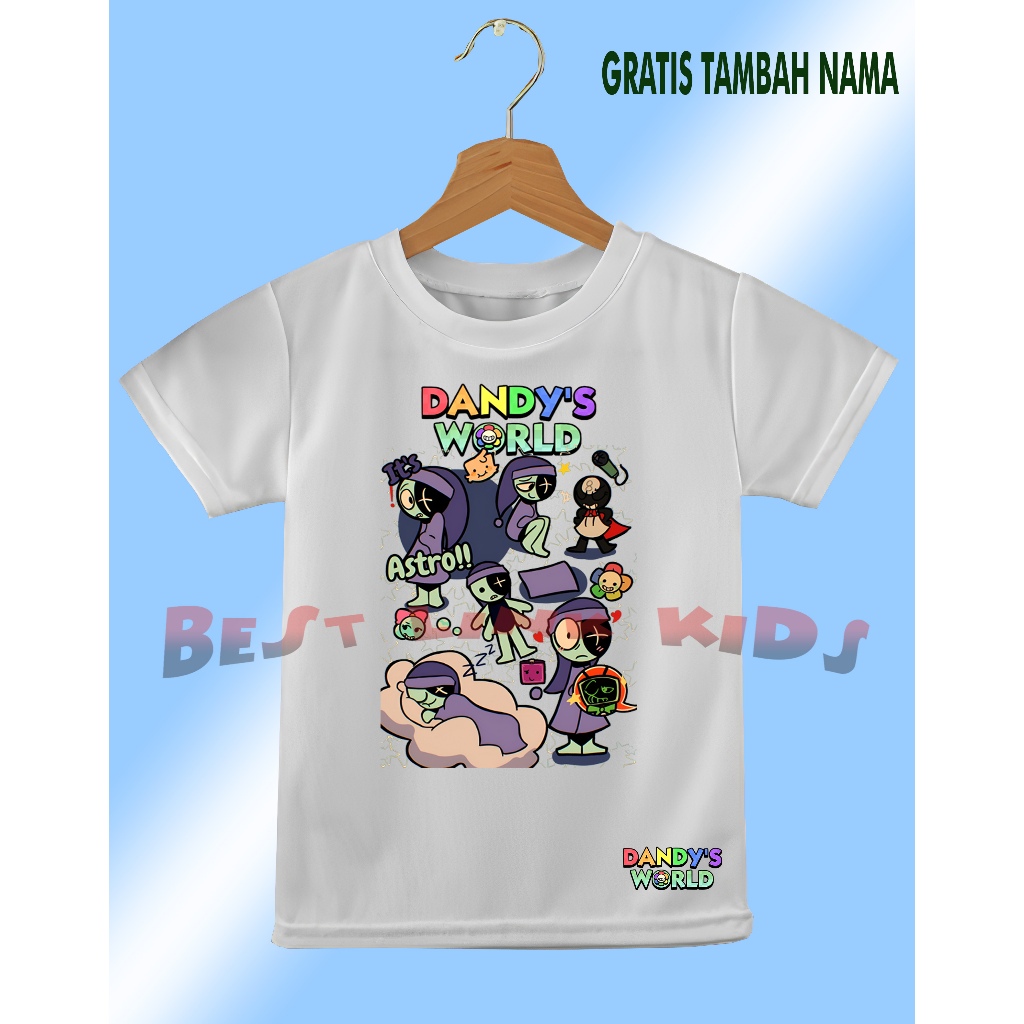 Children's T-shirt Top Costume Dandys World Character Free Name ...