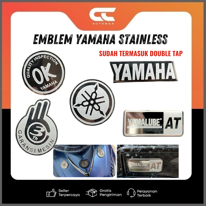 Yamaha EMBLEM LOGO OK LOGO YAMALUBE AT STAINLESS Guarantee | Shopee ...
