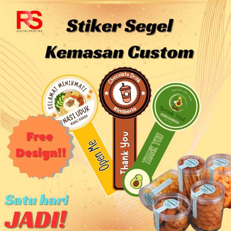 Custom Packaging Seal Stickers/Print CUSTOM Seal Stickers Everyday/Food ...