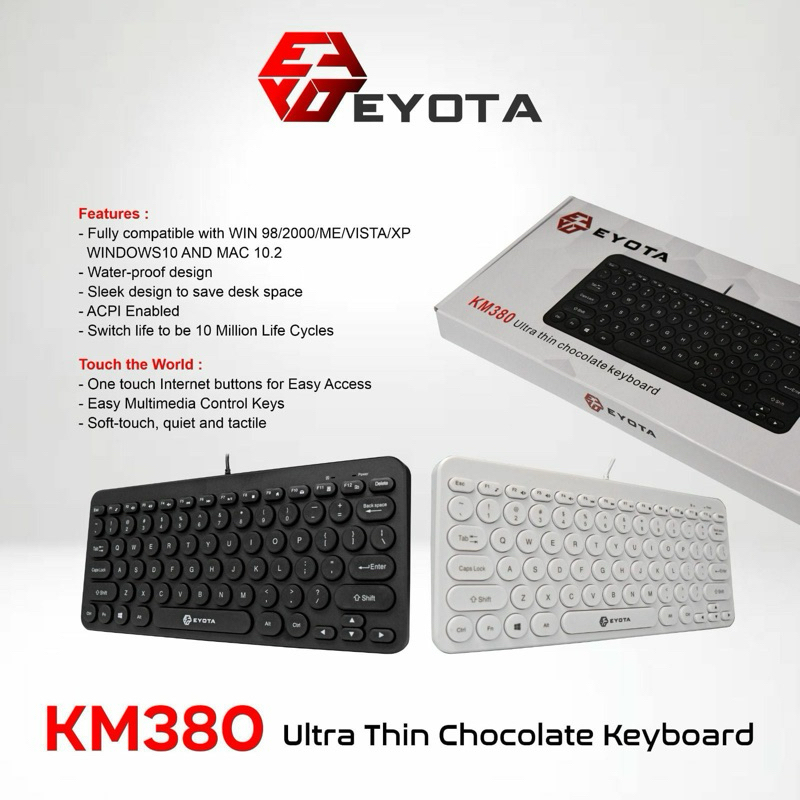 Eyota KEYBOARD KM380 ULTRA THIN KEYBOARD | Shopee Malaysia