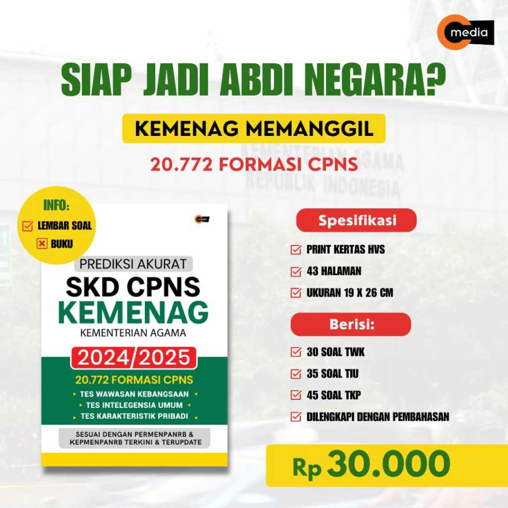 About Accurate Predictions for SKD CPNS MINISTRY OF RELIGION (KEMENAG) 2024-2025 | Shopee Malaysia