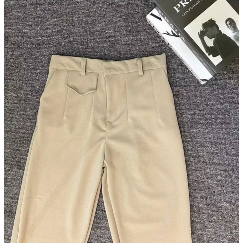 ORO PANTS Highwaist Loose Pants Trousers - Premium Knit Anti-Wrinkle ...
