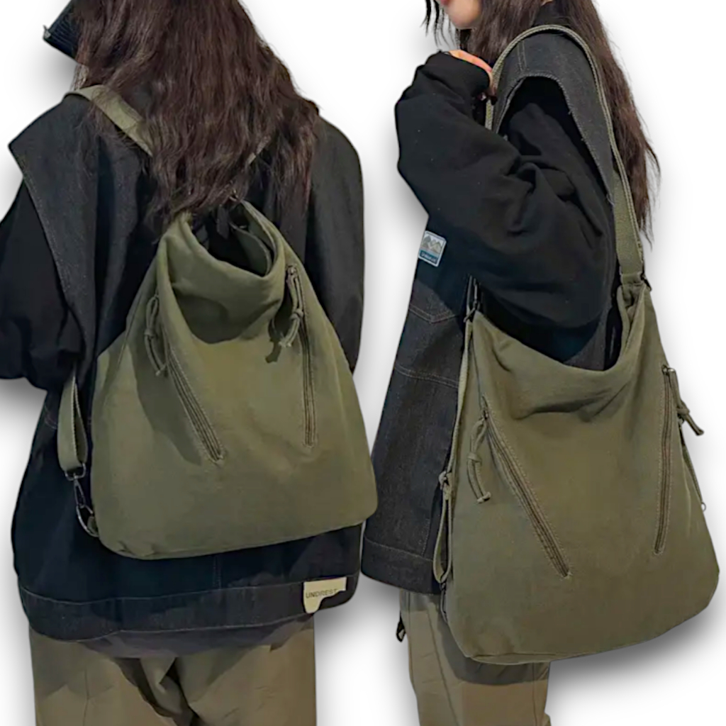 Unisex 2 in 1 Backpack+HOBO Sling Bag 100% Original Canvas Premium ...