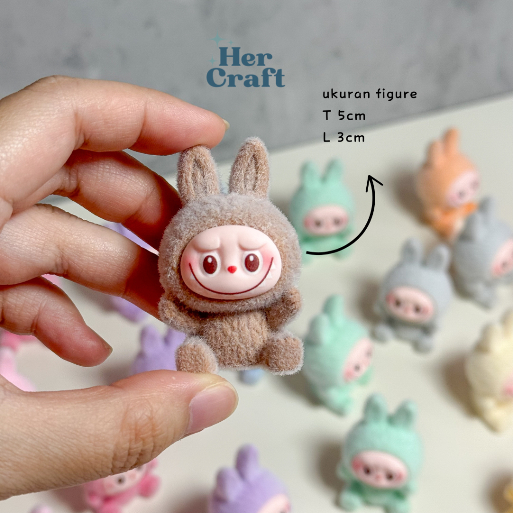 Hercraft - Labubu mini velvet Clay / figure - UNIT PRICE | Shopee Malaysia