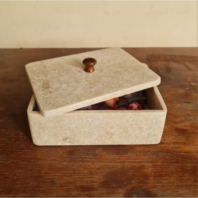 Marble Stone Box Container Jar Jar Multipurpose Container Marble Stone ...