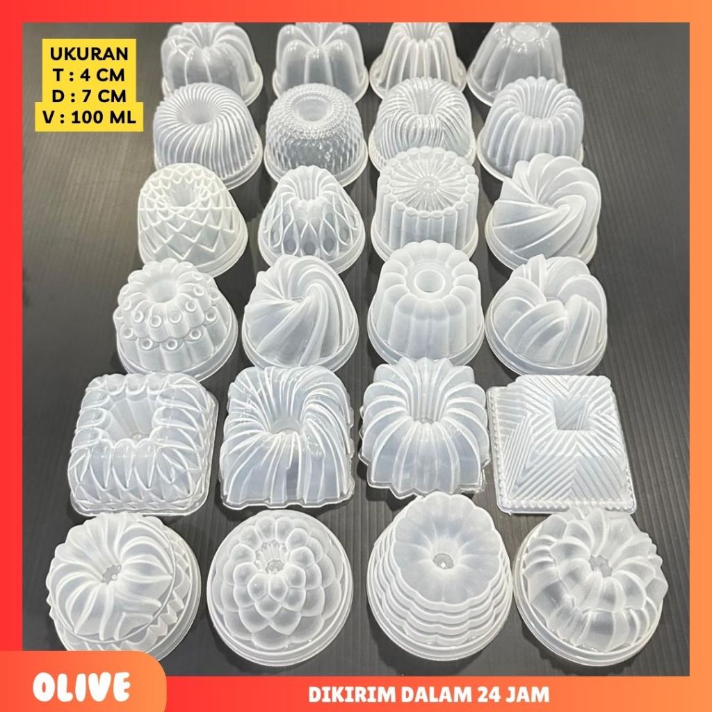 [24Pcs with 24 models] mini pudding molds, agar agar pans, steamed ...