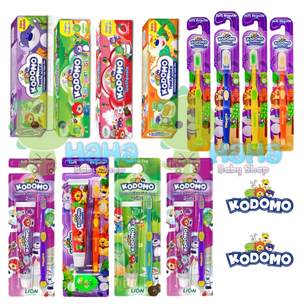 Kodomo Brush / Toothpaste / 2in1 Paste Set /Regular / Zig Zag/ Soft // Kodomo Children's ...
