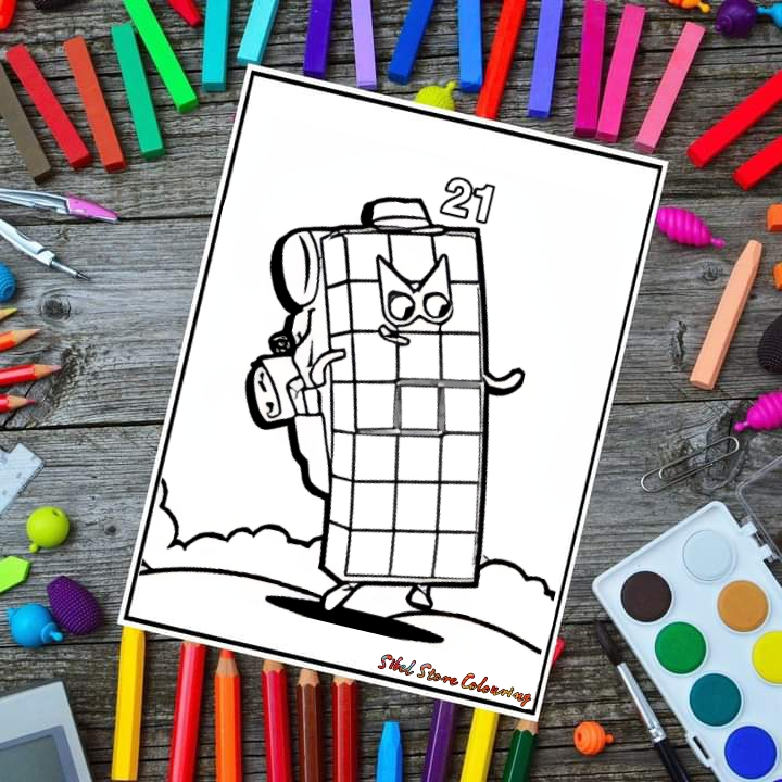 Numberblocks Part III Series Coloring Paper (21 - 30) / Drawing Paper ...