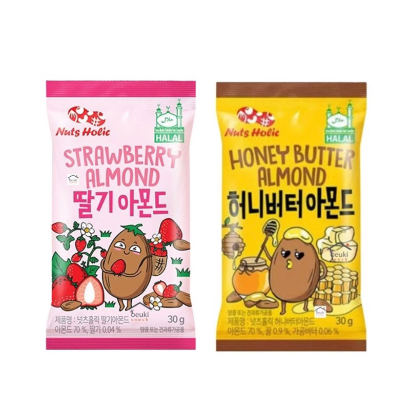 Nuts Holic Korean Almond Honey Butter Strawberry Nuts | Shopee Malaysia