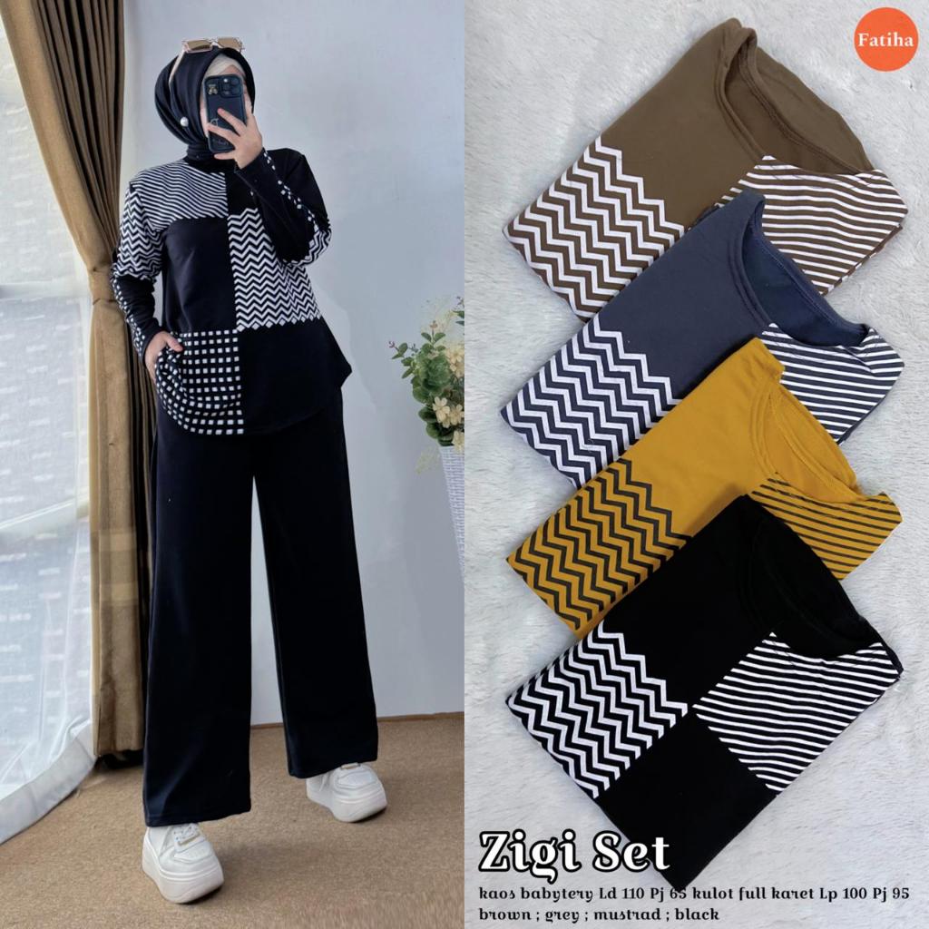 Zigi Women's Clothing SET FASHION Trend HQ From FaTiHa | Shopee Malaysia