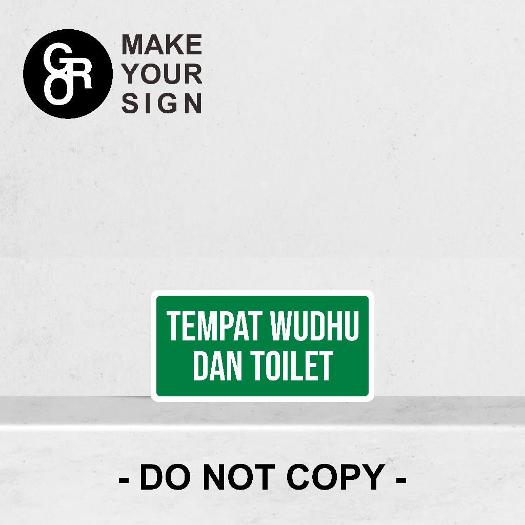 Acrylic/Acrylic Signs for Ablution and Toilet Places 15cm x 30cm ...