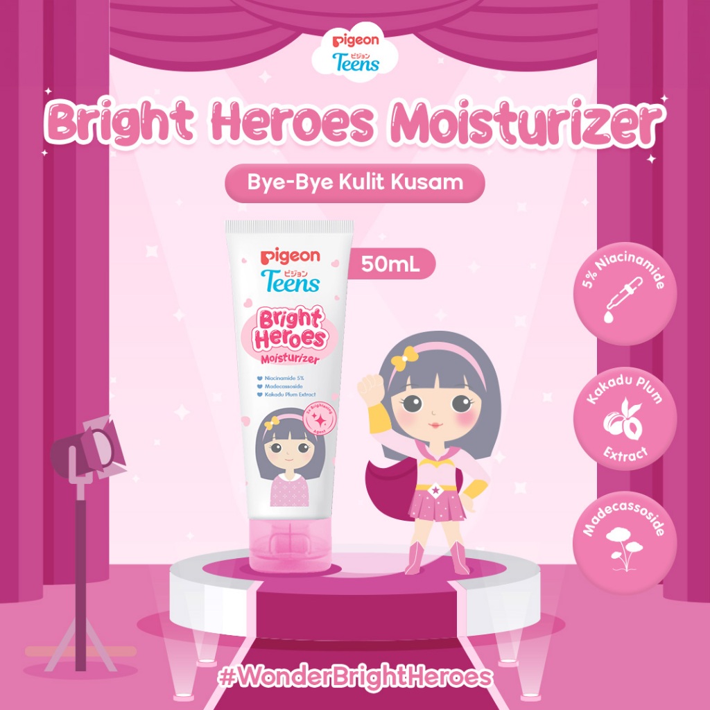 Pigeon Teens Bright Heroes Moisturizer 50ml | Teen Skincare ...