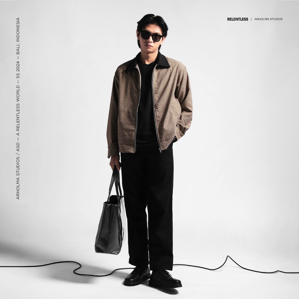 Arholma Studios - Zip Jacket'Houndstooth' Grey | Shopee Malaysia