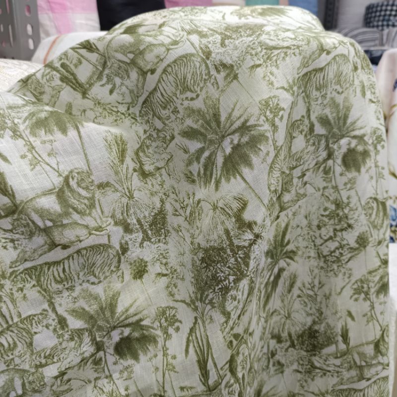 KATUN 100% linen patterned cotton linen fabric / cotton fabric / line ...