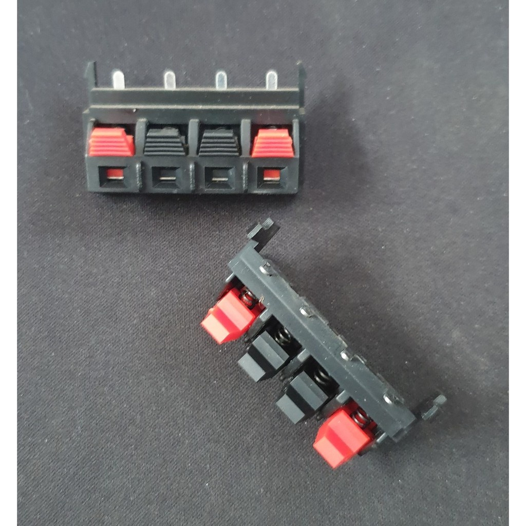 MERAH HITAM Terminal Speaker Box Series Row Clip Red Black 4 Pin - 4cm ...