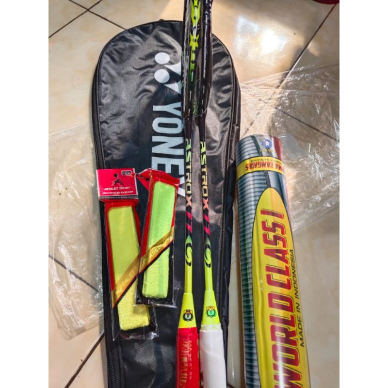 Li-ning BADMINTON Racket Complete Package (2 Rackets+TAS +GRIP+1 SLOP ...