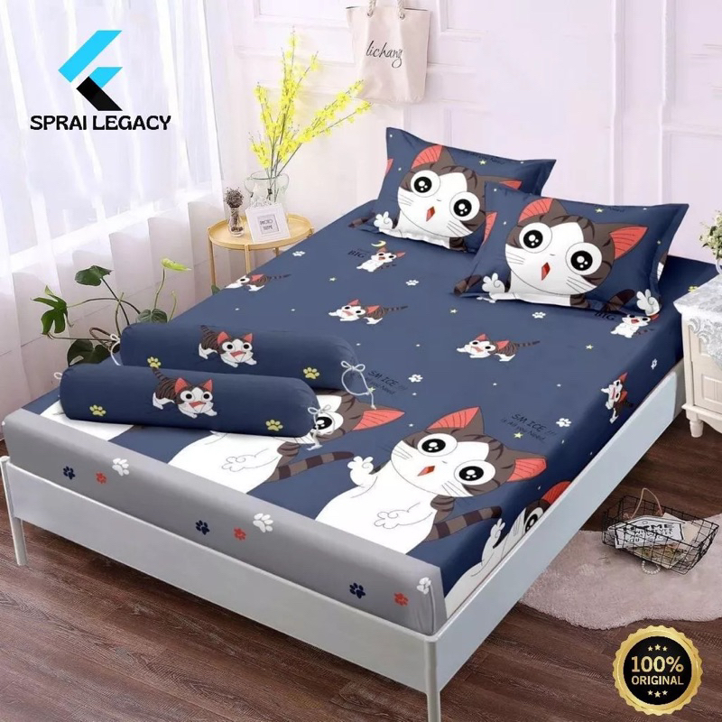 Bed SHEET SET PAINT MOTIF BLUE 200/180/160/140/120/90 non-fading ...