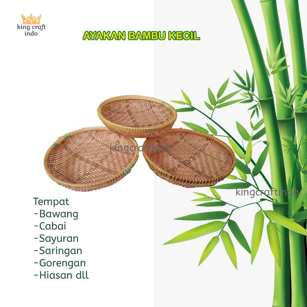Small Bamboo Sifter 20-35 cm If Woven Bamboo Sieve | Shopee Malaysia