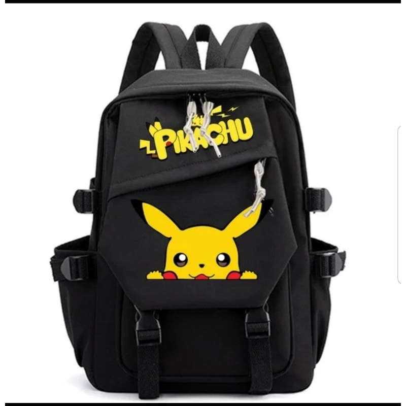 ORIGINAL SCHOOL BACKPACK POKEMON PIKACHU NYLON MATERIAL LAPTOP SLOT 15 ...