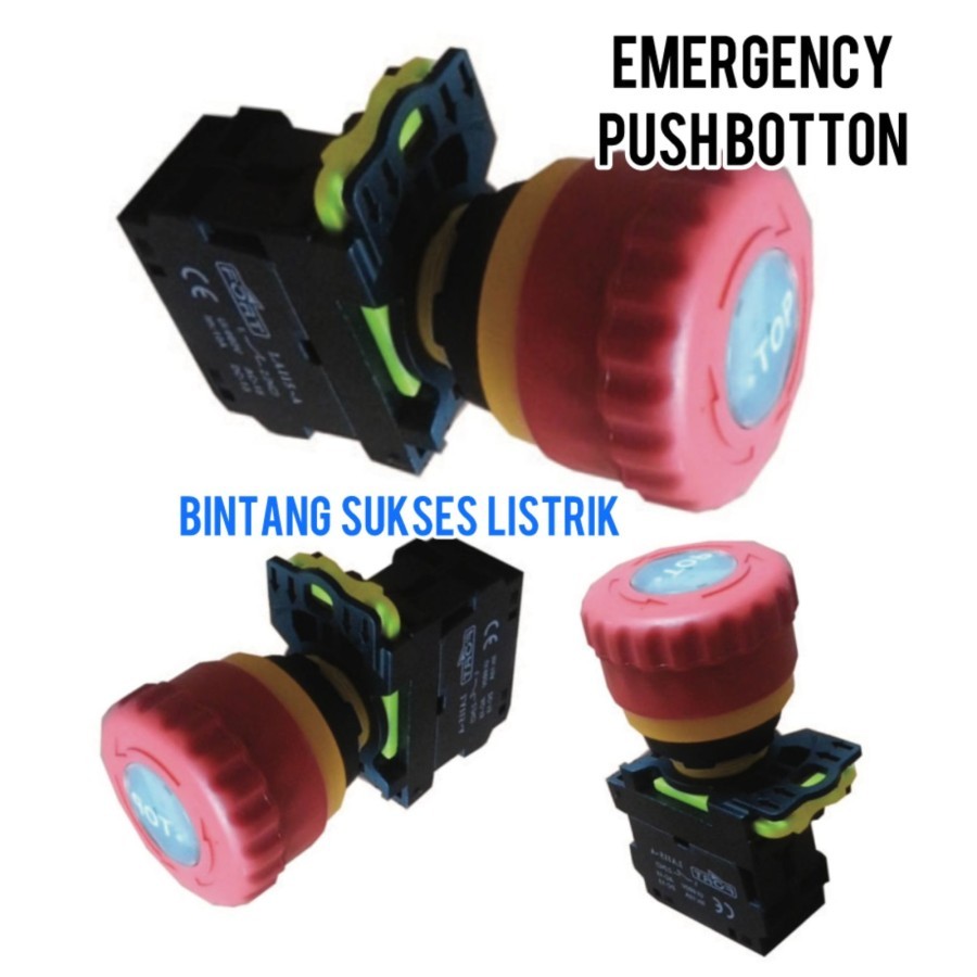Original Emergency Push Button Push Lock LA115-A5-01ZF 1NC Emergenci ...