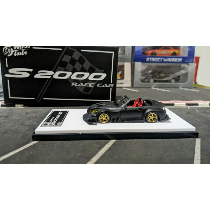 Diecast Micro Turbo Honda S2000 Race Car Time Attack Matt Black ...