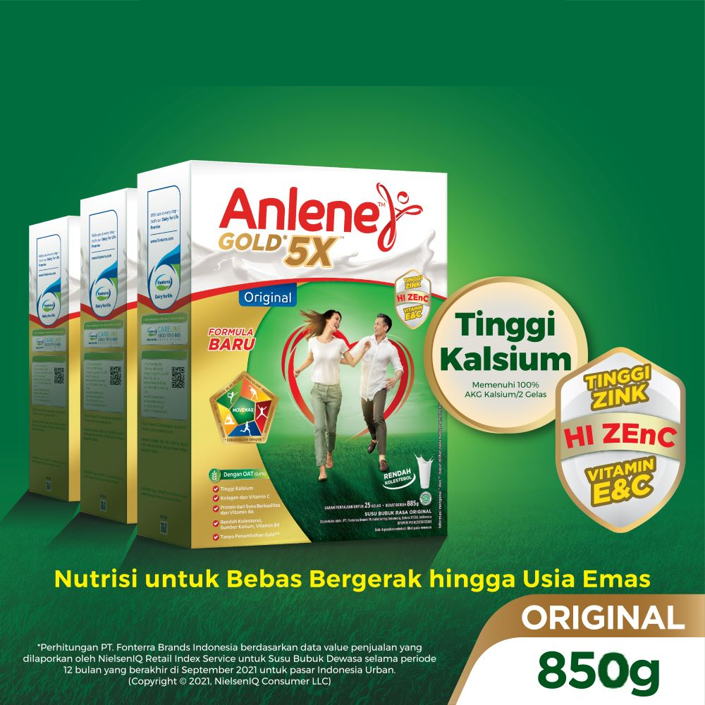 Anlene Gold 5X Adult Milk Powder 850g - Bone, Joint And Muscle ...