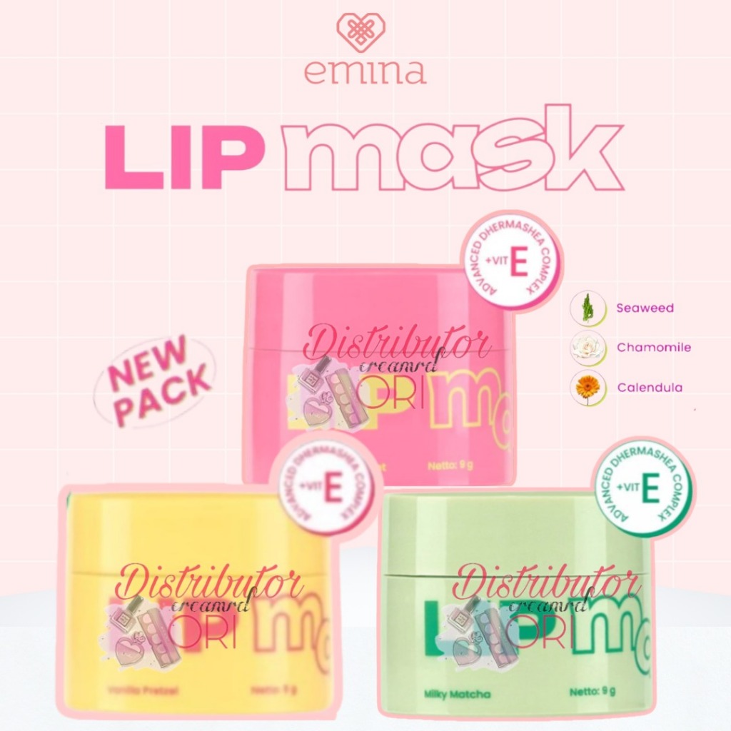 Emina Lip Mask 9g/emina Lip Mask 9gr | Matcha | Vanilla | Original ...