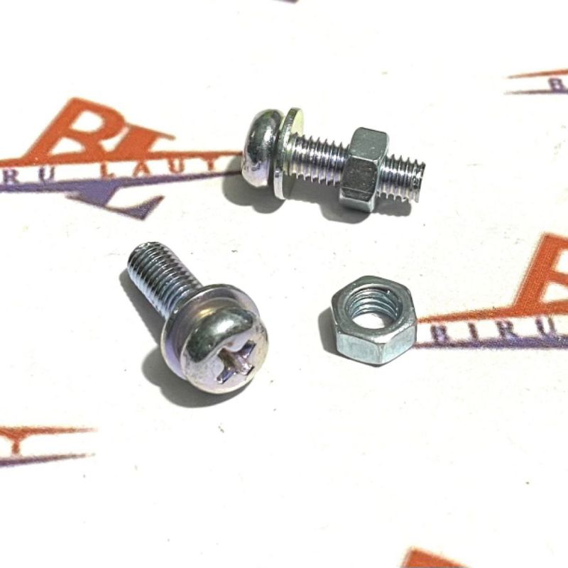 (package Contains 20 pieces) JP M5x16 Bolts + Plate Ring + M5 Nut SET ...