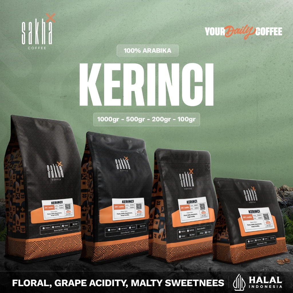 Kerinci Sumatra Arabica Coffee Roast Sakha Coffee Roastery Ground ...