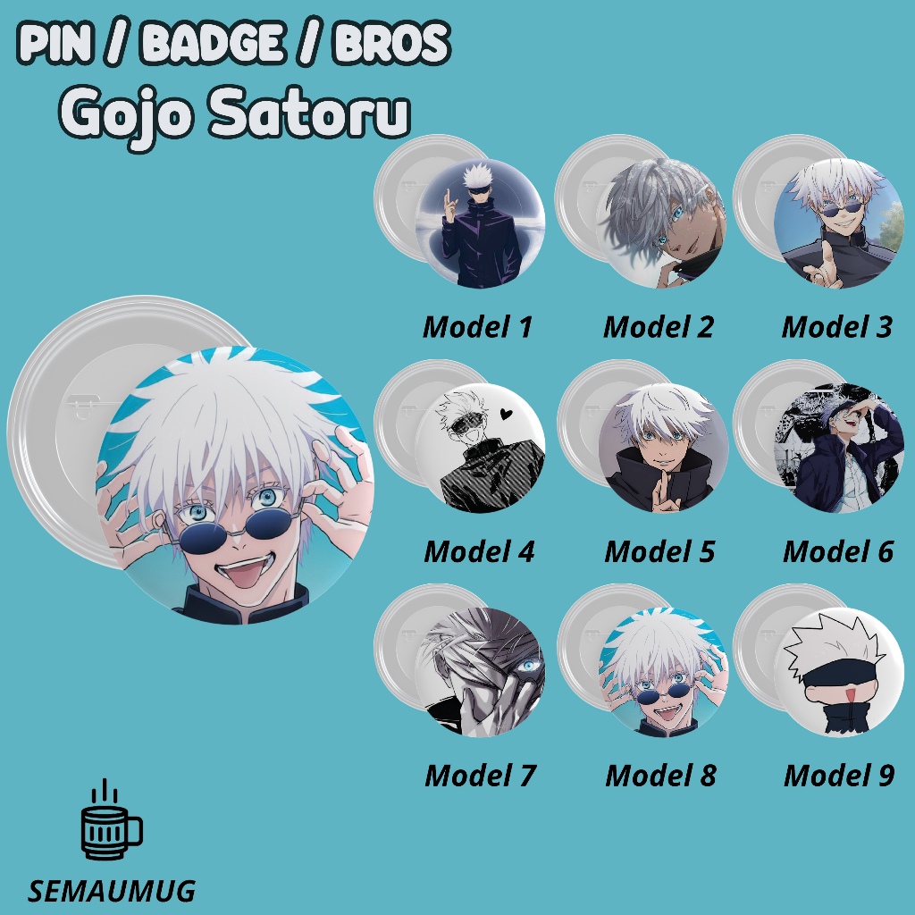 Gojo SATORU JUJUTSU KAISEN PIN GIFT BROS BADGE ROUND ANIME CUTE PRINT ...