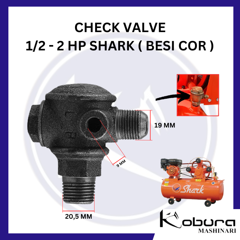 Check Valve 1/2 - 2 HP Shark Cast Iron Tank Valve One Way Valve Shark ...