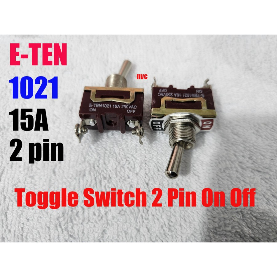 Brown Toggle 1021 Switch 2 Pin On Off ETEN Foot Loop Switch 2p 15A E ...