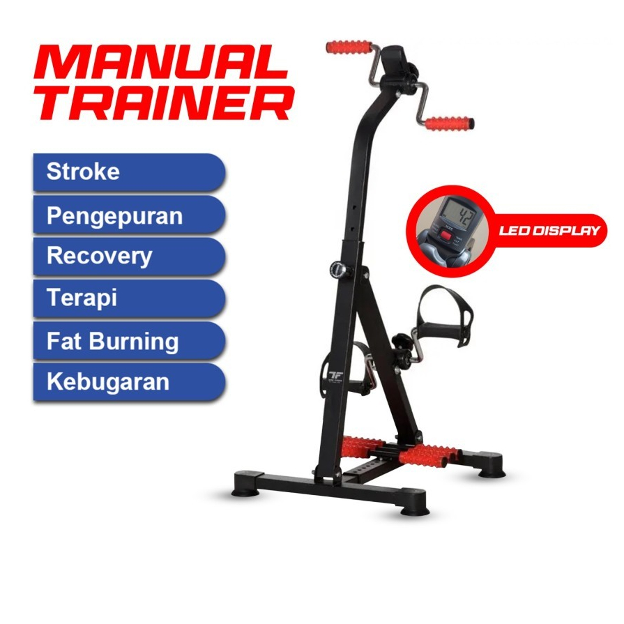 Dual Pedal Static Bike Exercise Trainer Manual Therapy for Feet and ...