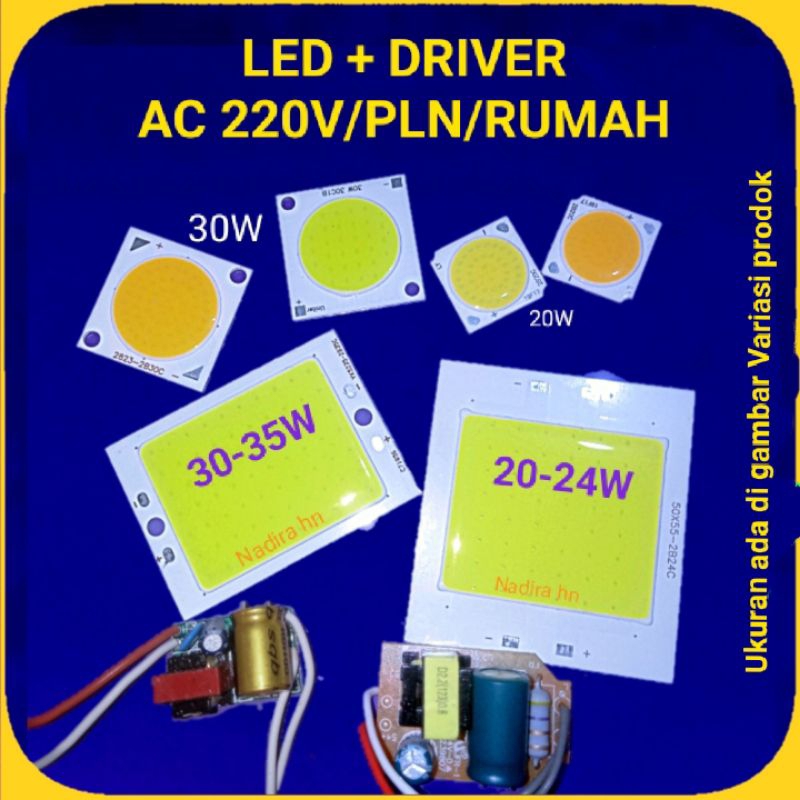 LED + DRIVER 220V ac/PLN 20W 30W flip chip Cob hpl super bright ...
