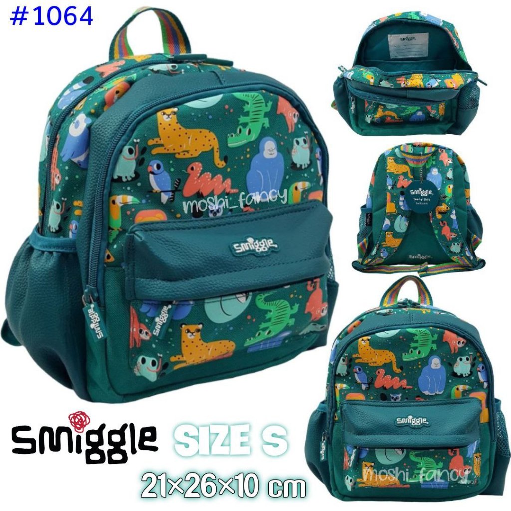 HIJAU Smiggle PAUD Bag with Green Animal Motif / Smiggle PAUD School ...
