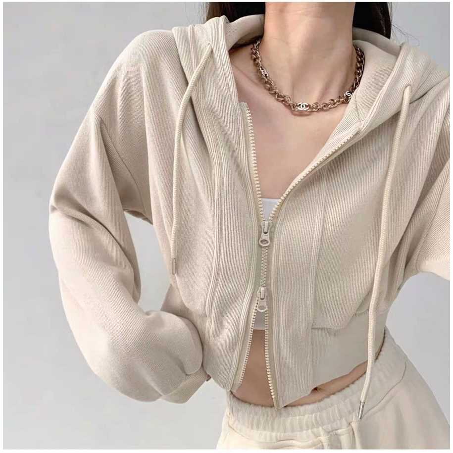 Crope Hoodie JACKET | Nara Croope zipper WOMEN'S Oversize JACKET Crop ...
