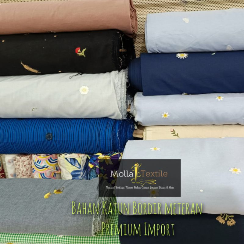 KATUN Original Quality Imported Premium Meter Embroidered Cotton Fabric ...